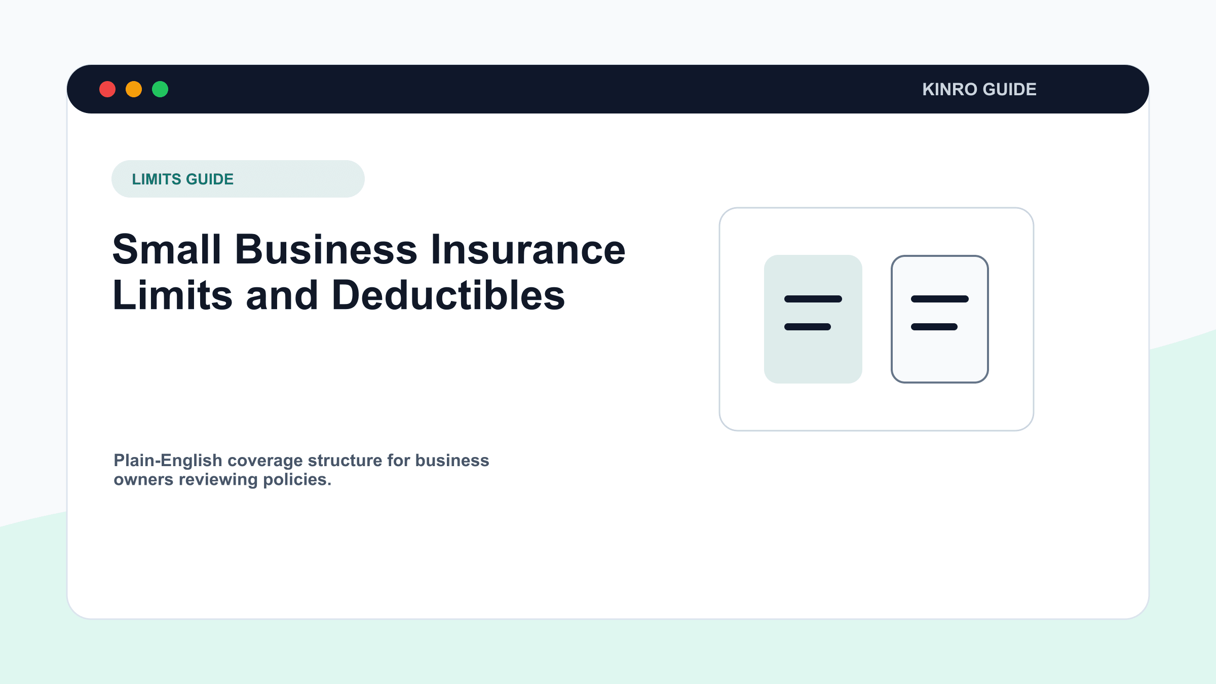 Small Business Insurance Limits and Deductibles | Kinro
